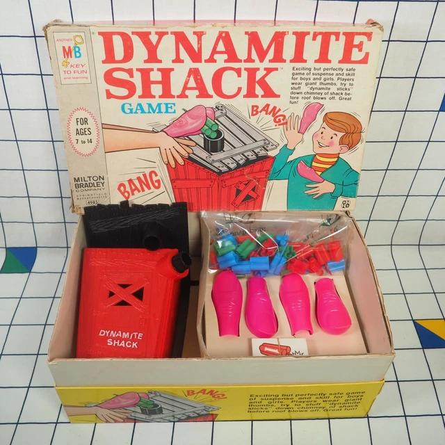 RARE VINTAGE DYNAMITE Shack Game MB Milton Bradley USA Made 1968 100% ...