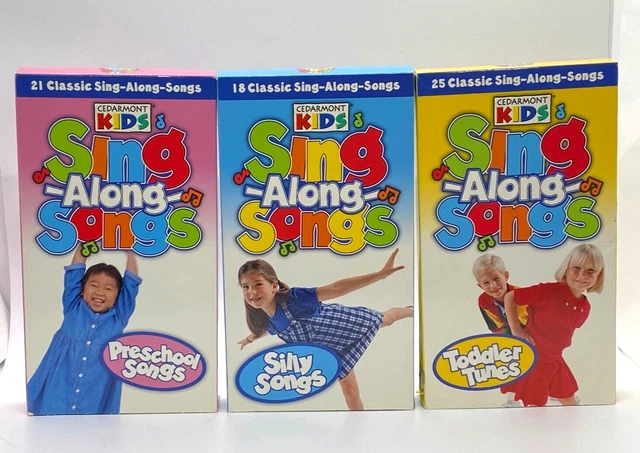 CEDARMONT TIME LIFE Kids SING ALONG SONGS VHS Lot of 3 Silly Toddler ...