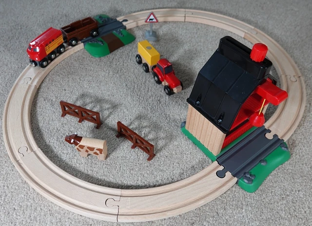 BRIO WORLD 33719 FARM RAILWAY SET for Thomas and Friends Wooden Railway ...
