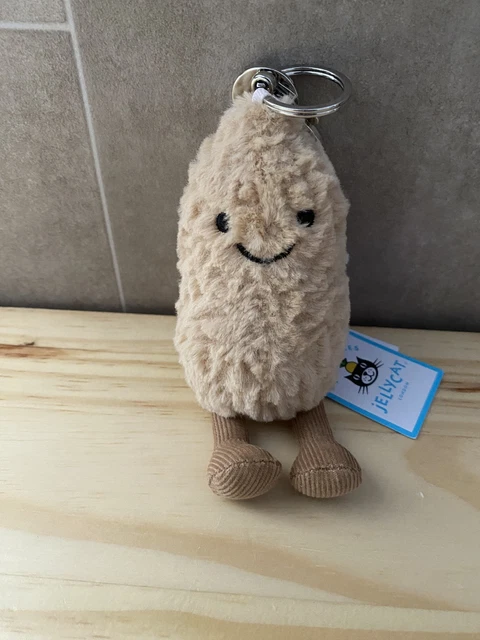 JELLYCAT I AM Amuseable Peanut Bag Charm KEYRING Genuine Plush Soft Toy ...