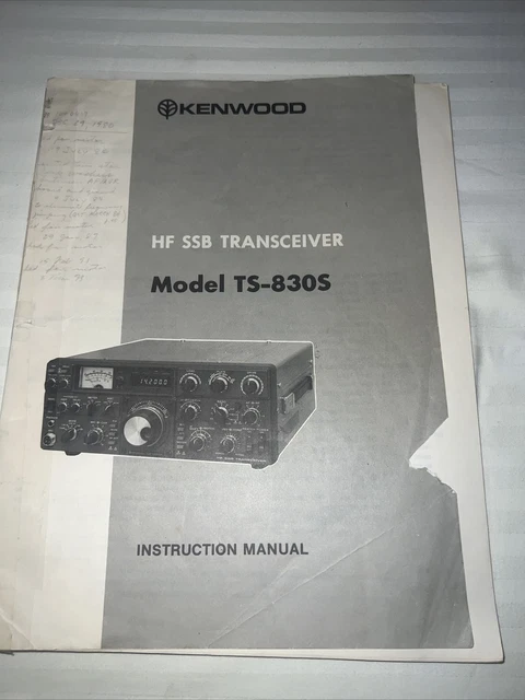 KENWOOD HF SSB Transceiver Instruction Manual Model TS-830S £13.93 ...