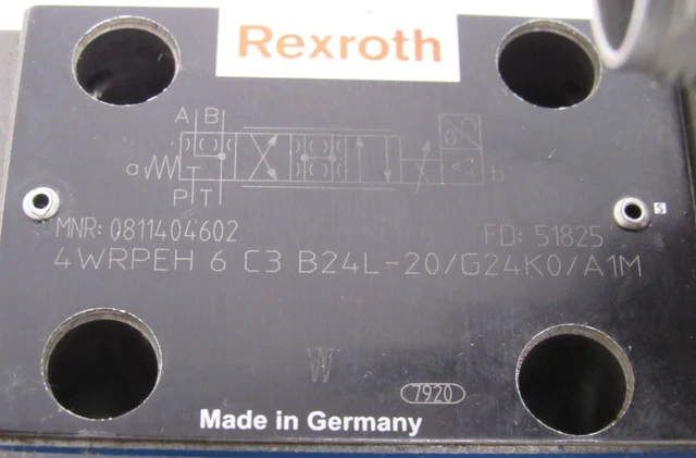 NEUF VANNE DIRECTIONNELLE Rexroth 0811404602 4Wrpeh-6-C3-B24L-20/G24K0 ...
