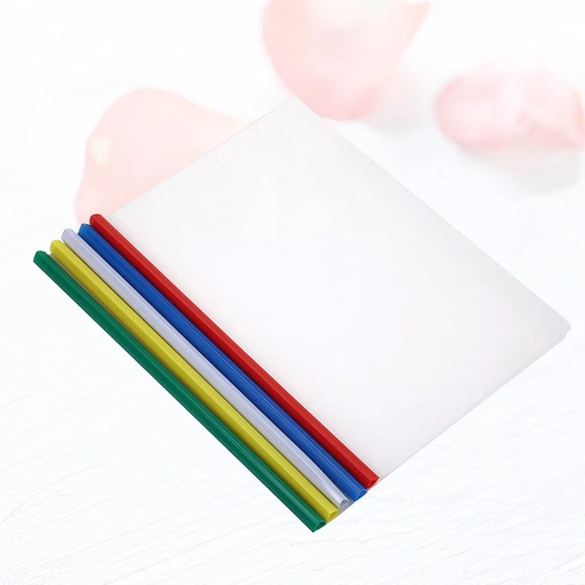 20PCS SLIDING BAR File Clamps Transparent Plastic File Folders A4 Paper ...