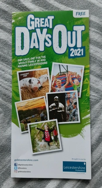LEICESTERSHIRE GREAT DAYS Out Foldout Guide & Map 2021 EUR 1,45 ...