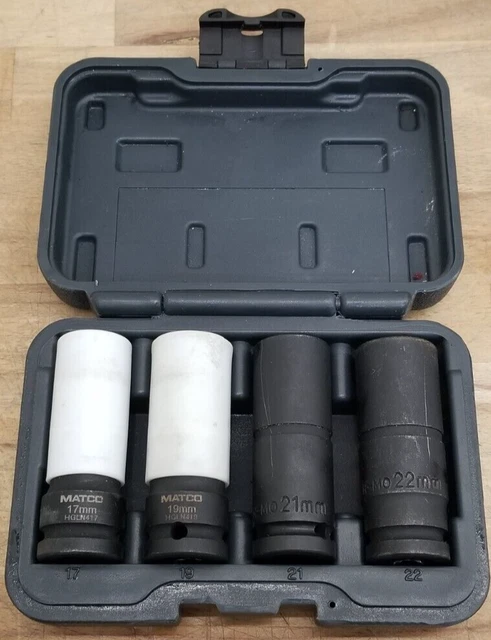 MATCO TOOLS HGLN4 1/2" Drive 4pc Hex Grip Lug Nut Extractor Set - USED ...