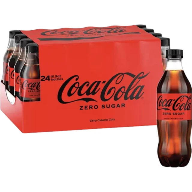 COKE COCA-COLA ZERO Sugar Soda Pop Soft Drink 24 Pack Soda Bottles 16 ...