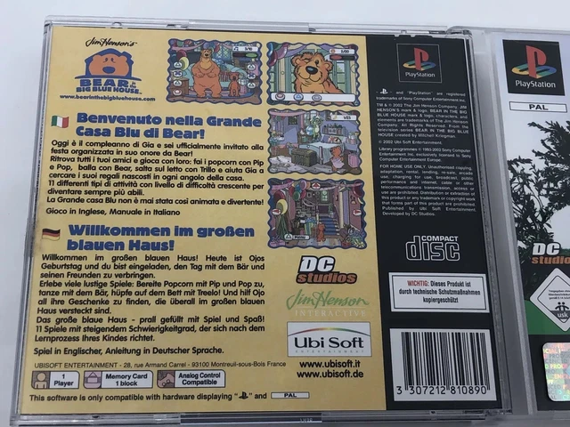 JIM HENSONS BEAR in the Big Blue House Sony PS 1 EU-PAL Playstation One ...