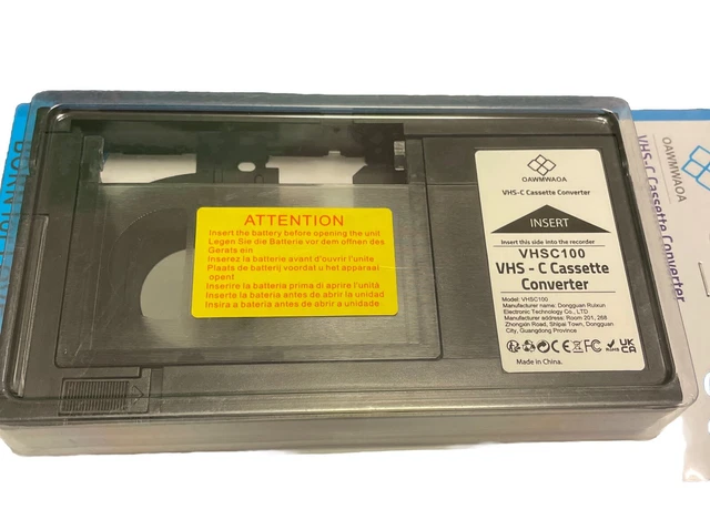 VHS TO VHS C Tape Converter Player VHS-C Tapes VCR Motorized Cassette ...