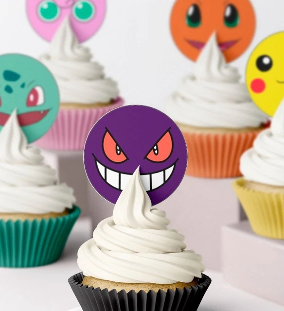EDIBLE POKEMON CUPCAKE Topper Birthday Decorations $22.50 - PicClick AU