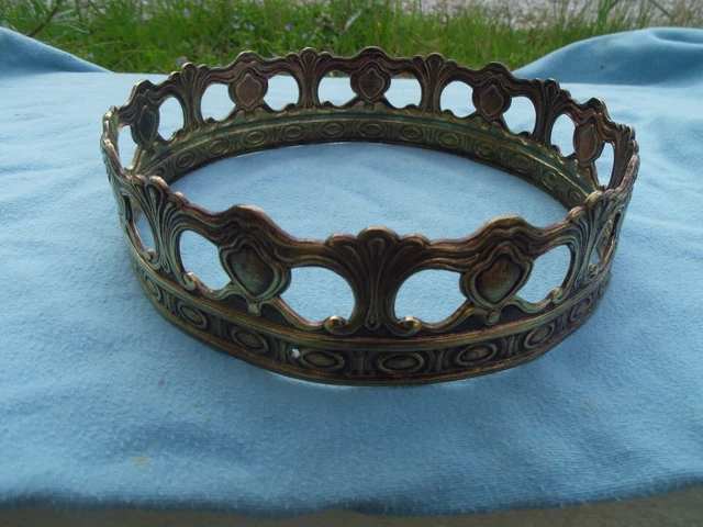 ANCIENNE COURONNE en Bronze Religieux Statue XIX EUR 19,90 - PicClick FR