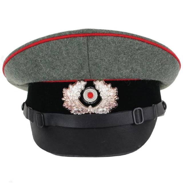 WW2 GERMAN ARMY HEER / NCO Visor Cap - Field Grey with Red Piping ...