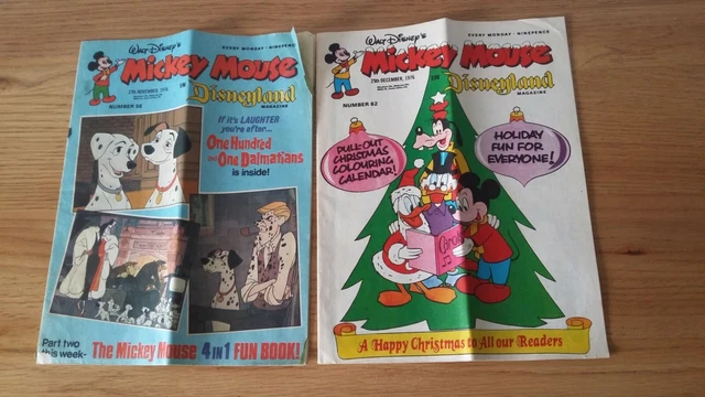 2 X 1976 Vintage Walt Disney's Mickey Mouse in Disneyland Magazine £2. ...