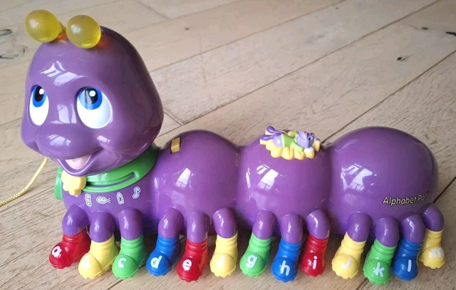 LEAPFROG ALPHABET PAL Caterpillar Pull Along Educational Baby Toddler ...