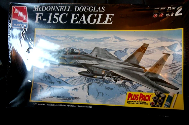 AMT ERTL F-15 EAGLE 1/72 fighter jet aircraft plastic model kit Plus ...