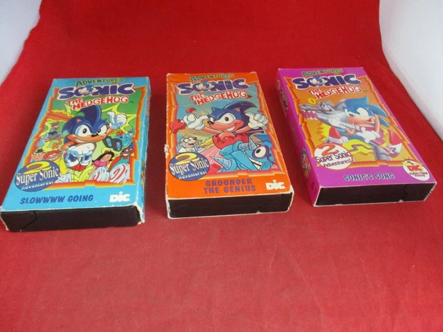 3 ADVENTURES OF Sonic the Hedgehog VHS Tapes Slowwww Going Grounder ...