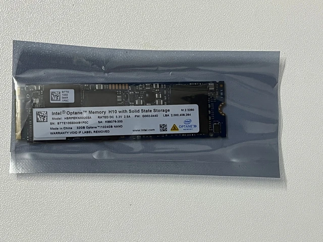 SSD INTEL OPTANE HBRPEKNX0202A 512 Go M.2 2280 Mémoire NVMe H10 avec ...