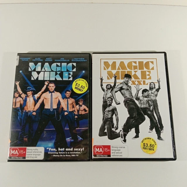 MAGIC MIKE + Magic Mike XXL DVD Ex Rental Bundle Lot Region 4 PAL ...