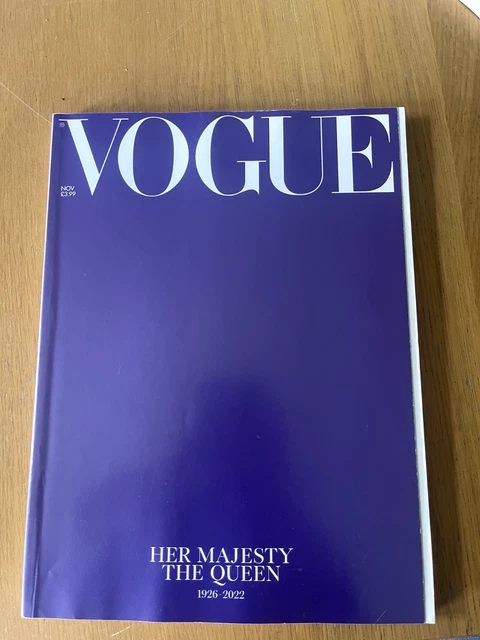 VOGUE MAGAZINE UK November 2022 Her Majesty Queen Elizabeth II Tribute ...