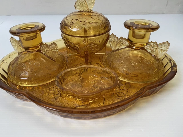 ART DECO DRESSING Table Set By Sowerby - Butterfly Design - Perfect ...