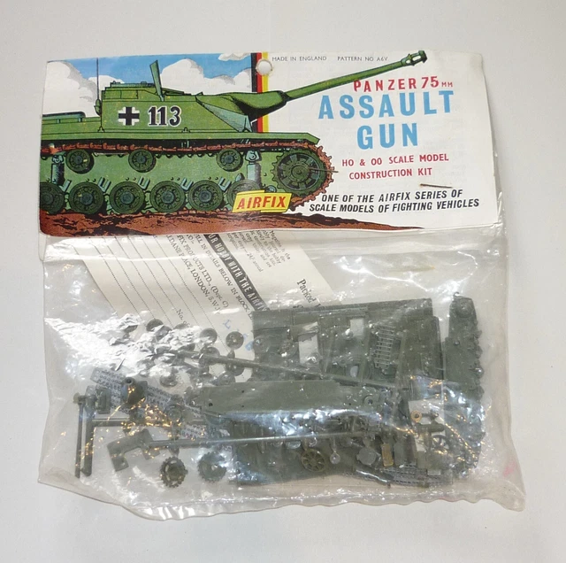 1960S AIRFIX OO scale Panzer 75mm Assault Gun (bagged kit) £14.99 ...