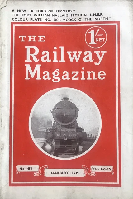 BACK ISSUE: THE Railway magazine: 1935-01: January. £1.25 - PicClick UK