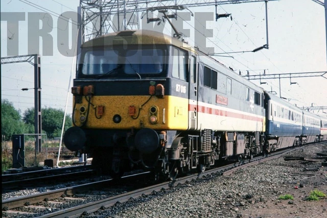 35MM SLIDE BR British Railways Electric Loco Class 87 87016 Bescot 1986 ...