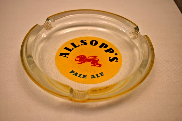 ANTIQUE SAMUEL ALLSOPP & Sons Brewery Pale Ale Advertising Glass ...