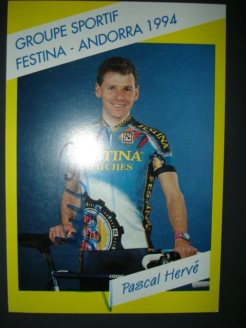 CYCLISME PASCAL HERVÉ carte signée/autographe FESTINA 1994 EUR 4,00 ...