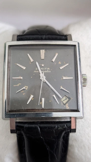 VINTAGE ZENITH PRE RESPIRATOR Automatic Watch SN 161D808. Working £499. ...