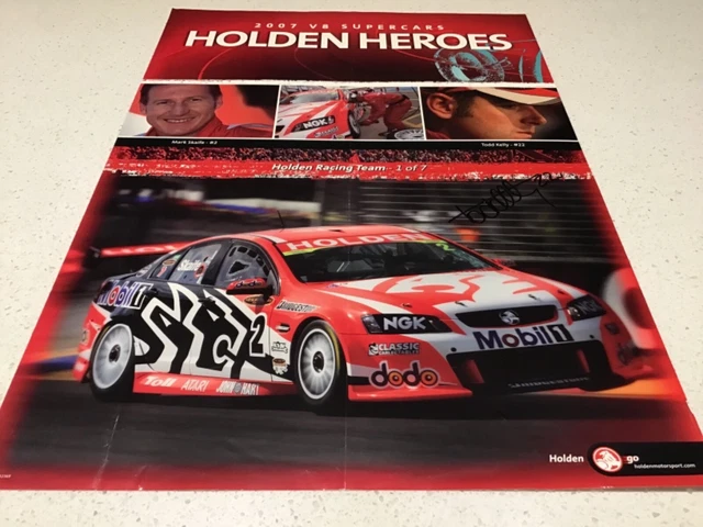 HOLDEN RACING HEROES Signed Poster, V8 Supercars, Mark Skaife Todd ...
