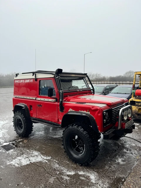 LAND ROVER DEFENDER 90 Hard Top Van Swb 300 Tdi 4X4 Red 1999 S Reg £ ...