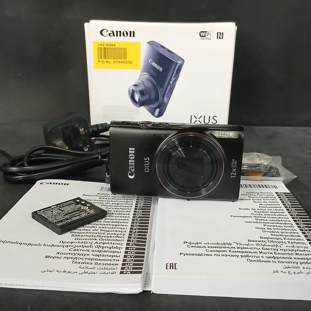 CANON IXUS 285 HS Compact Digital Camera Black w Battery Charger & OG ...