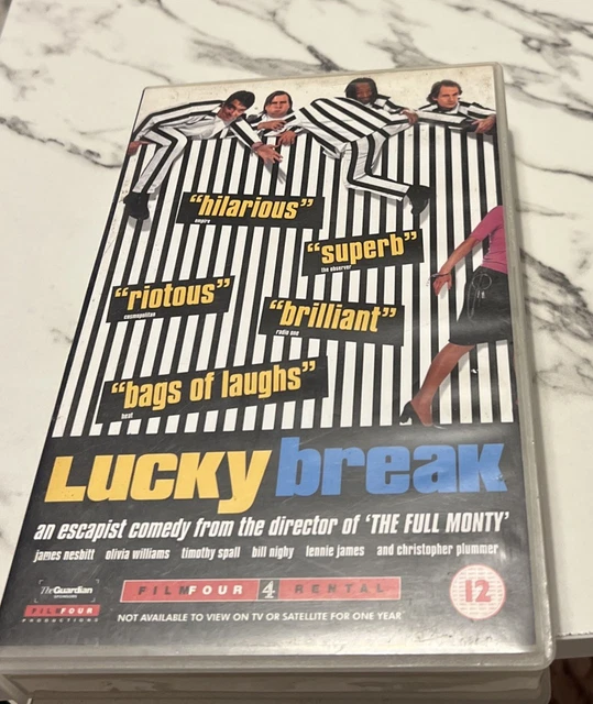 LUCKY BREAK ~ Film Four VHS Big Box Ex Rental ~ James Nesbitt Bill ...