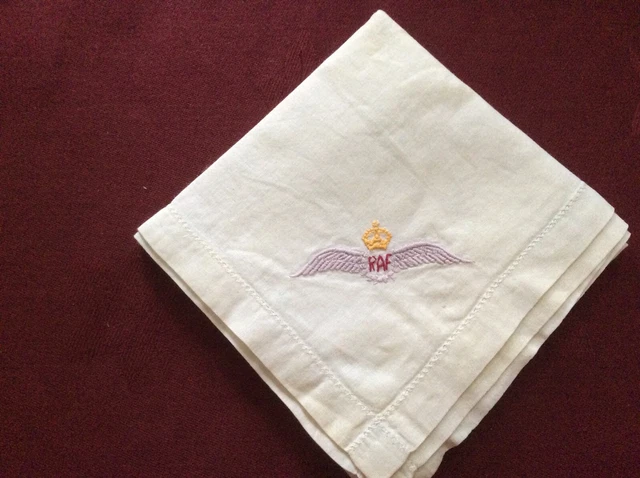 WW2 BRITISH ROYAL Air Force Pilot’s RAF “Wings” Man’s Handkerchief £16. ...