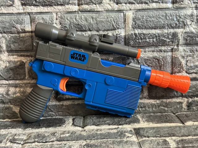 NERF STAR WARS Blue Force Awakens Han Solo Blaster Dart Gun Hasbro 2015 ...