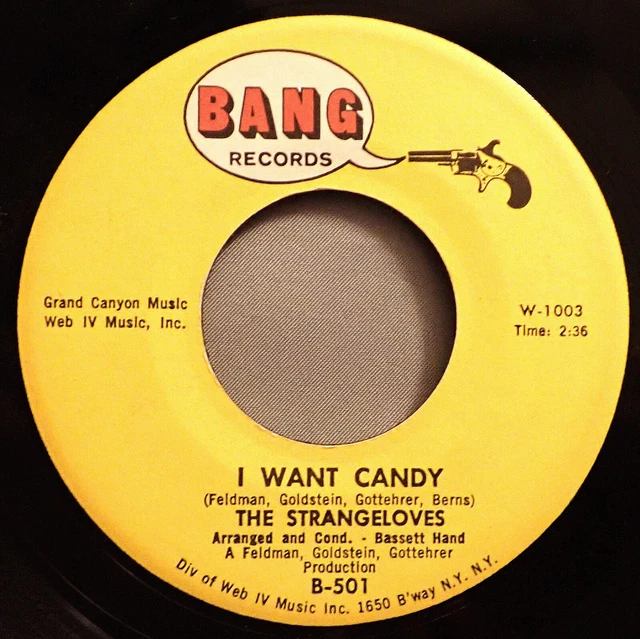 HEAR IT 60S Garage 45 tours disque The Strangeloves « I Want Candy » de ...