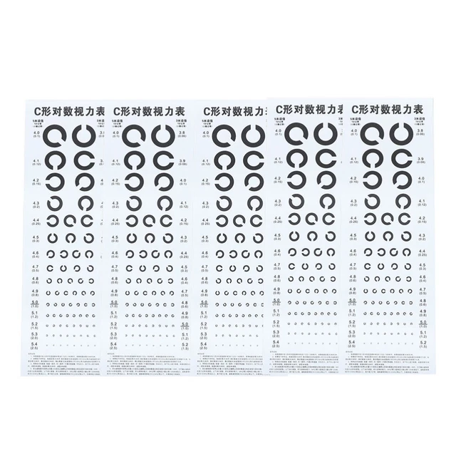 6 SHEETS VISION Test Snail Testing C-type Chart Visual Exam Child £37. ...