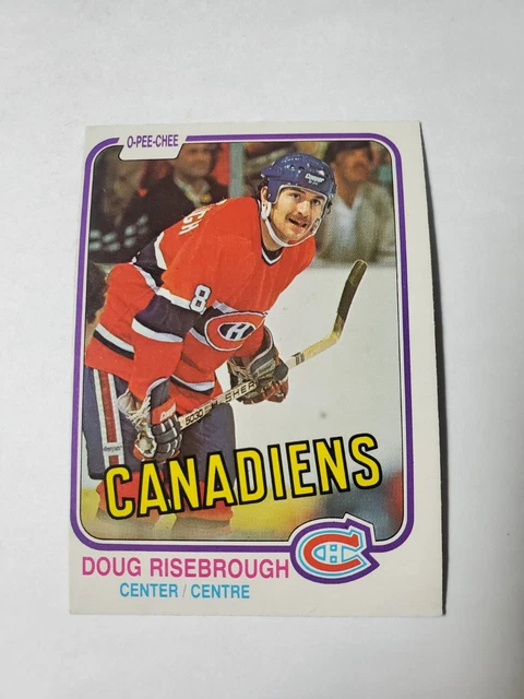 1981-82 O-PEE-CHEE NHL Hockey #190 Doug Risebrough Montreal Canadiens ...