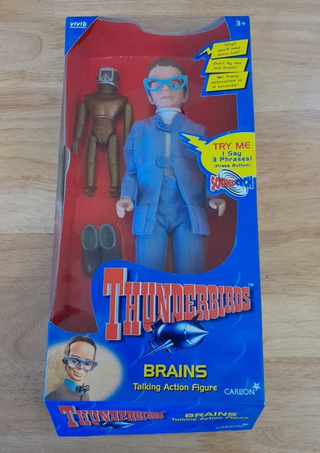 THUNDERBIRDS BRAINS 12 Inch Talking Action Figure Carlton 1999 Vivid ...