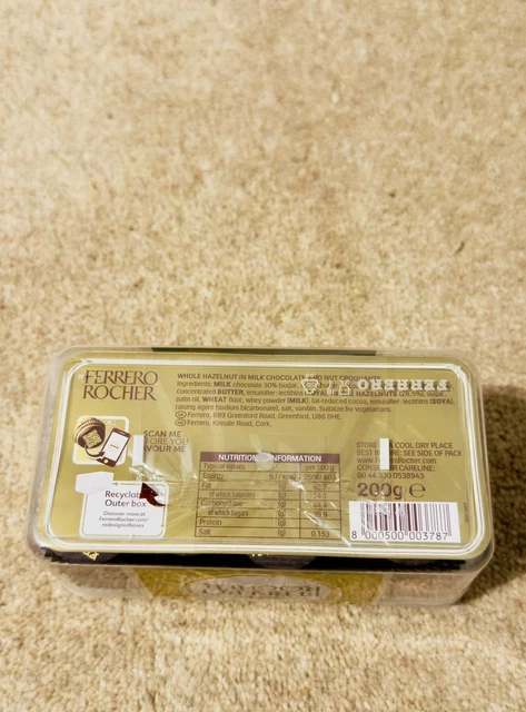 FERRERO ROCHER CHOCOLATE Pralines Gift Box Of Chocolates 16 Pieces 200G ...