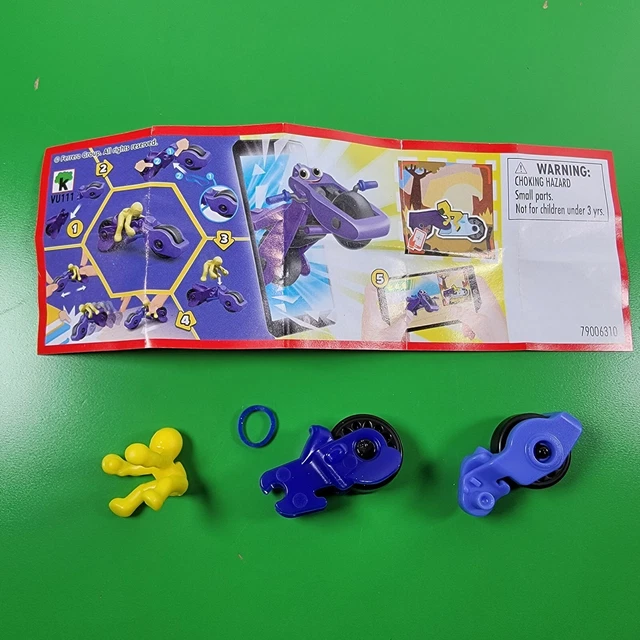 KINDER JOY SURPRISE Eggs Collectible Toy: TOBY -Blue Motorcycle- w/ QR ...