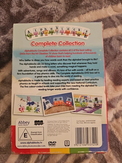 ALPHABLOCKS COMPLETE COLLECTION DVD Box Set - Vol 1-5 CBeebies Phonics ...