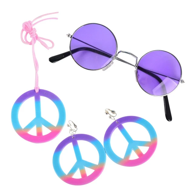 4 PCS SYMBOL Pendant Neck Peace Set Sign Earrings Colorful £9.48 ...