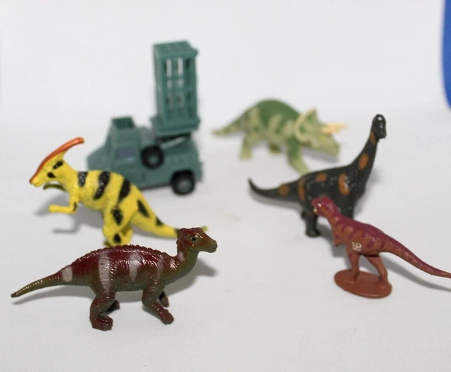HASBRO JURASSIC PARK micro dinosaurs x5 and cage vehicle £29.99 ...