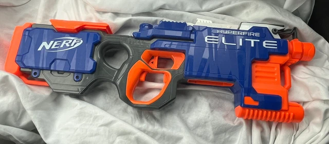 NERF N-STRIKE ELITE Hyperfire Blaster Semi Automatic Blue Orange £24.78 ...