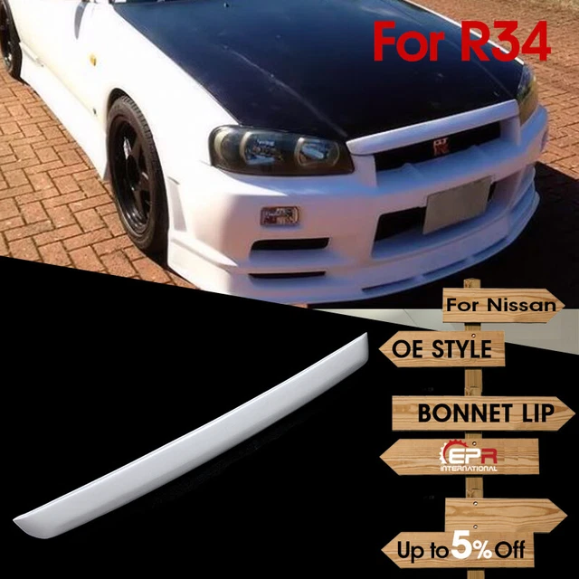 POUR NISSAN SKYLINE R34 GTR Type-R URAS Style FRP Fibre Type-2 Bonnet ...