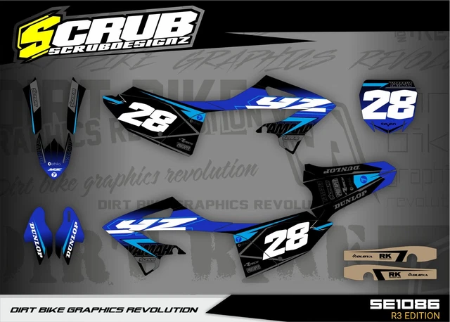YAMAHA YZ85 2022 2023 2024 Graphics Decals Stickers kit YZ 85 Race ...