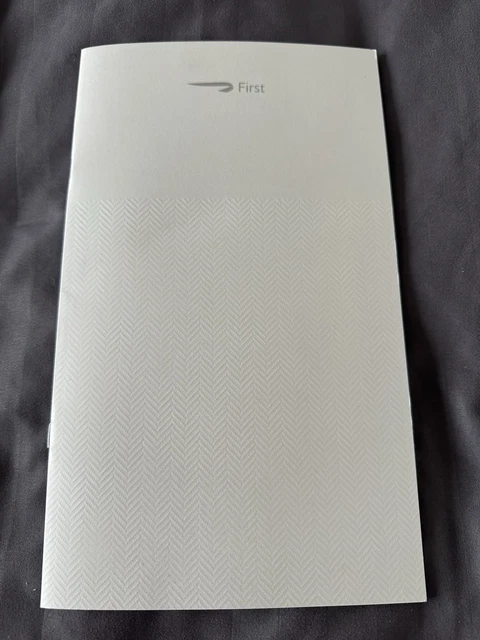 BRITISH AIRWAYS FIRST Class Menu April 2025 £3.84 - PicClick UK