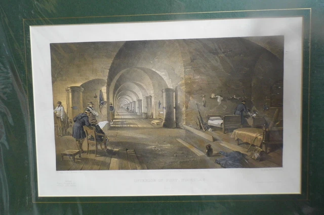 PRINT CRIMEA WAR William Simpson FORT NICHOLAS rare large 1855 original ...