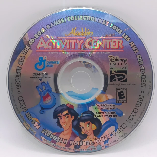 DISNEY INTERACTIVE ALADDIN Activity Center Promotional General Mills PC ...